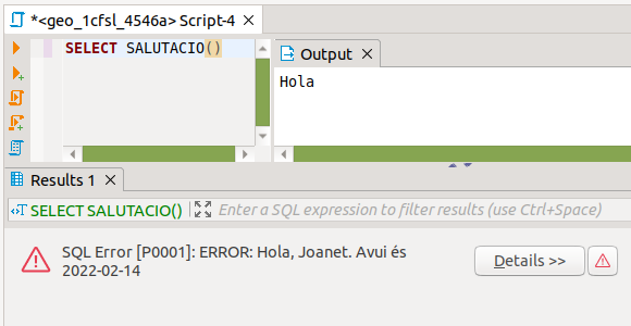 7. Missatges i excepcions | Bases de Dades